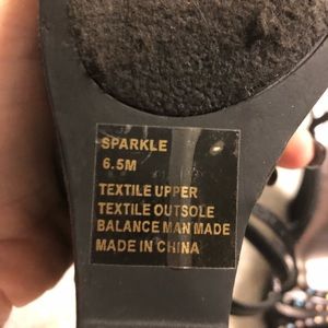 Y-Not | Shoes | Sexy Black Strappy Satin Wedges With Rhinestones | Poshmark